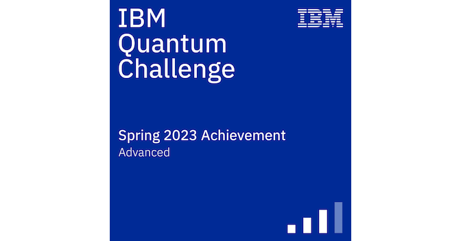 IBM Quantum Challenge: Spring 2023 Achievement - Credly