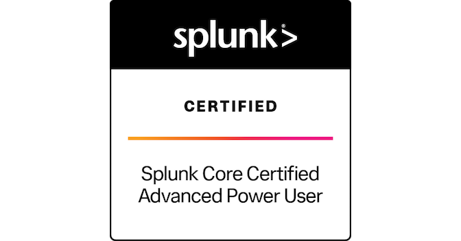 Splunk Core Certified Advanced Power User - Credly
