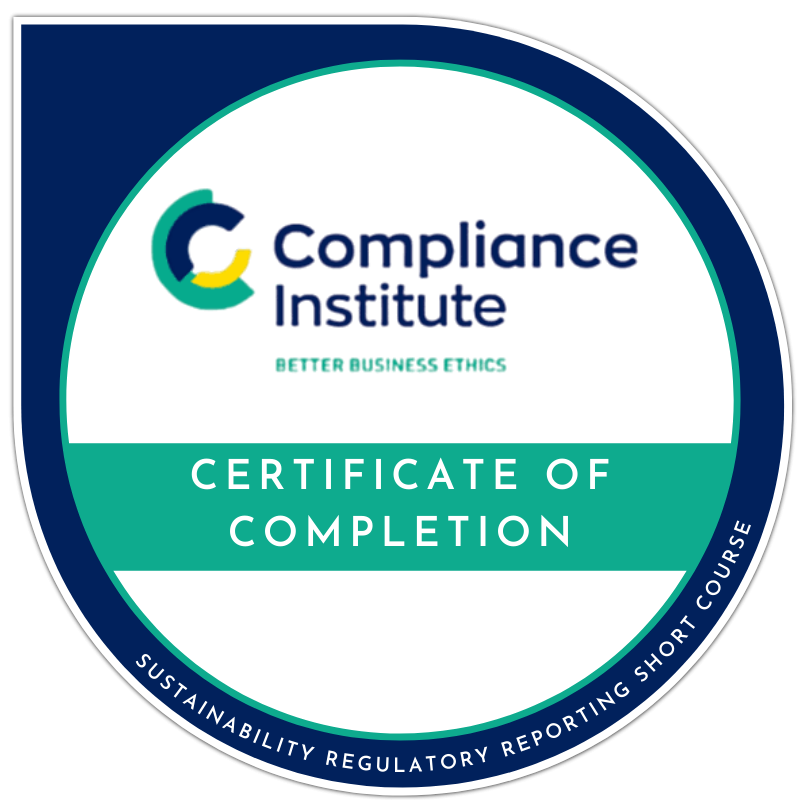 Sustainability Regulatory Reporting Short Course Credly