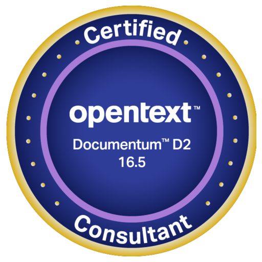OpenText Certified Consultant - Documentum D2 16.5 - Credly