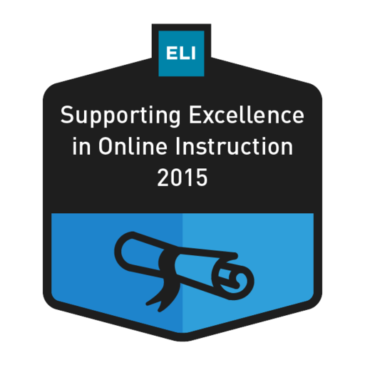 Supporting Excellence in Online Instruction 2015 - Credly