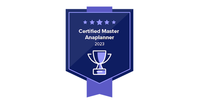 Anaplan Certified Master Anaplanner Badge 2023 - Credly