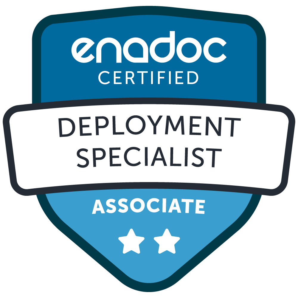 Enadoc Certified: Deployment Specialist Associate - Credly