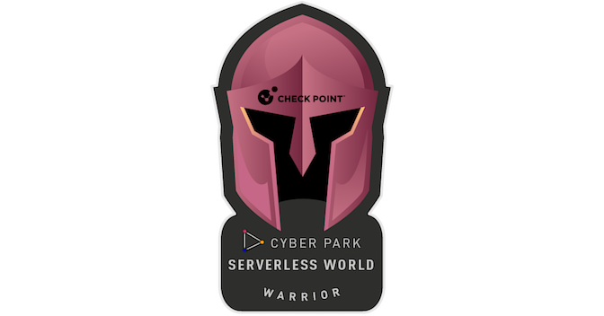 Check Point Cloudy for Serverless World Cyber Range Warrior - Credly