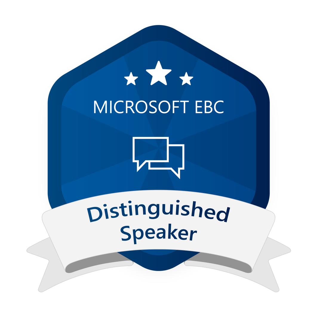 Microsoft Redmond EBC Distinguished Speaker Award Winner - Credly
