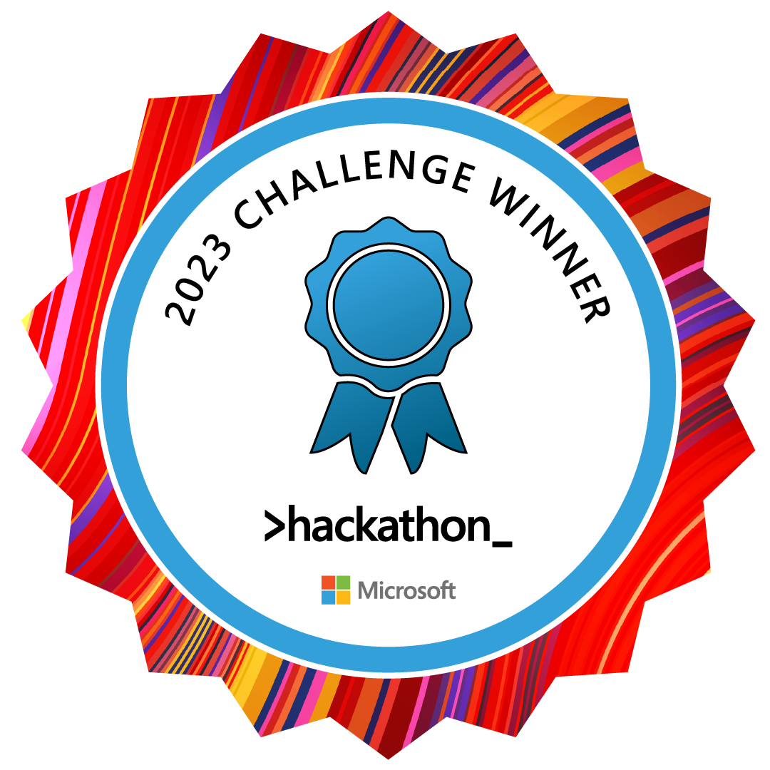 Microsoft Global Hackathon Executive Challenge 2023 Winner - Credly