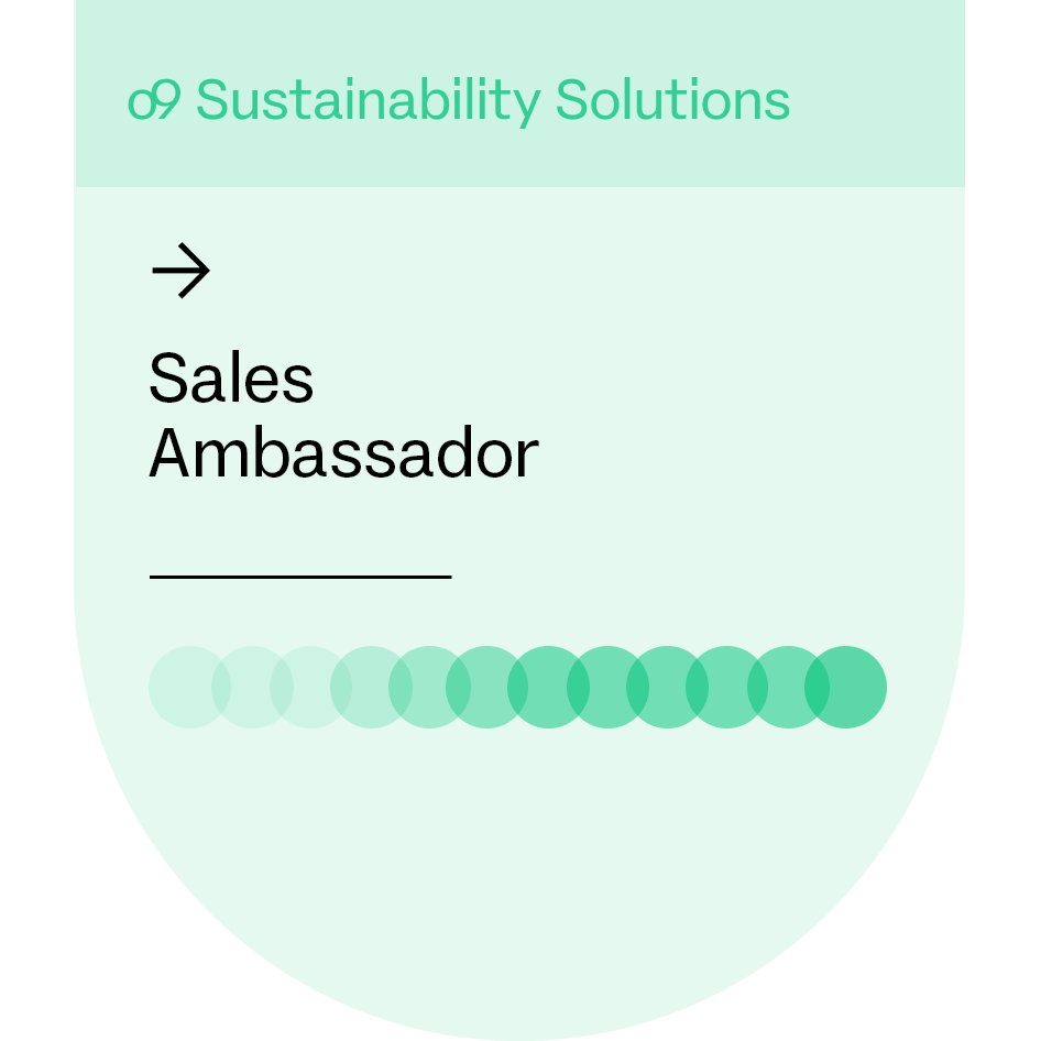 o9 Sustainability Solutions Sales Ambassador - Credly
