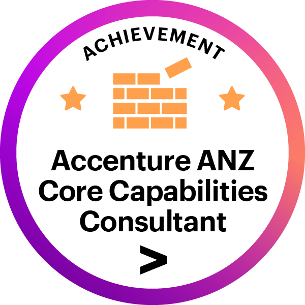 Accenture ANZ Core Capabilities Consultant - Credly