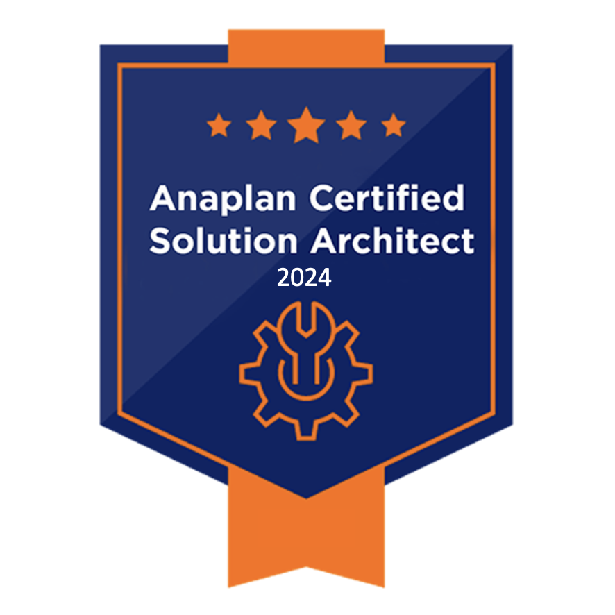 Anaplan Certified Solution Architect Badge 2024 - Credly