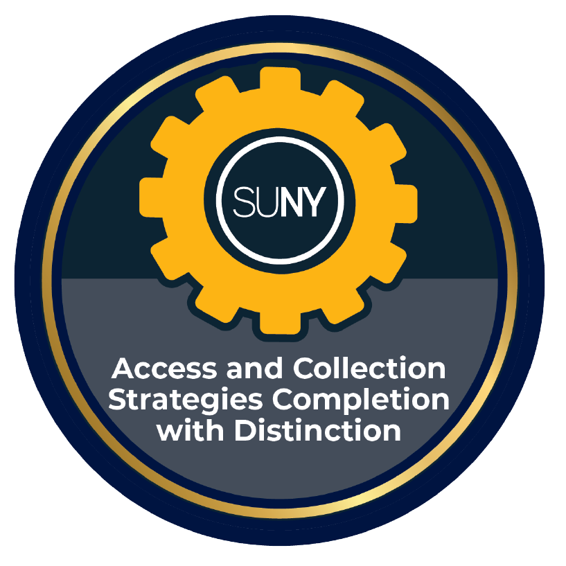 Access and Collection Strategies Completion with Distinction - Credly