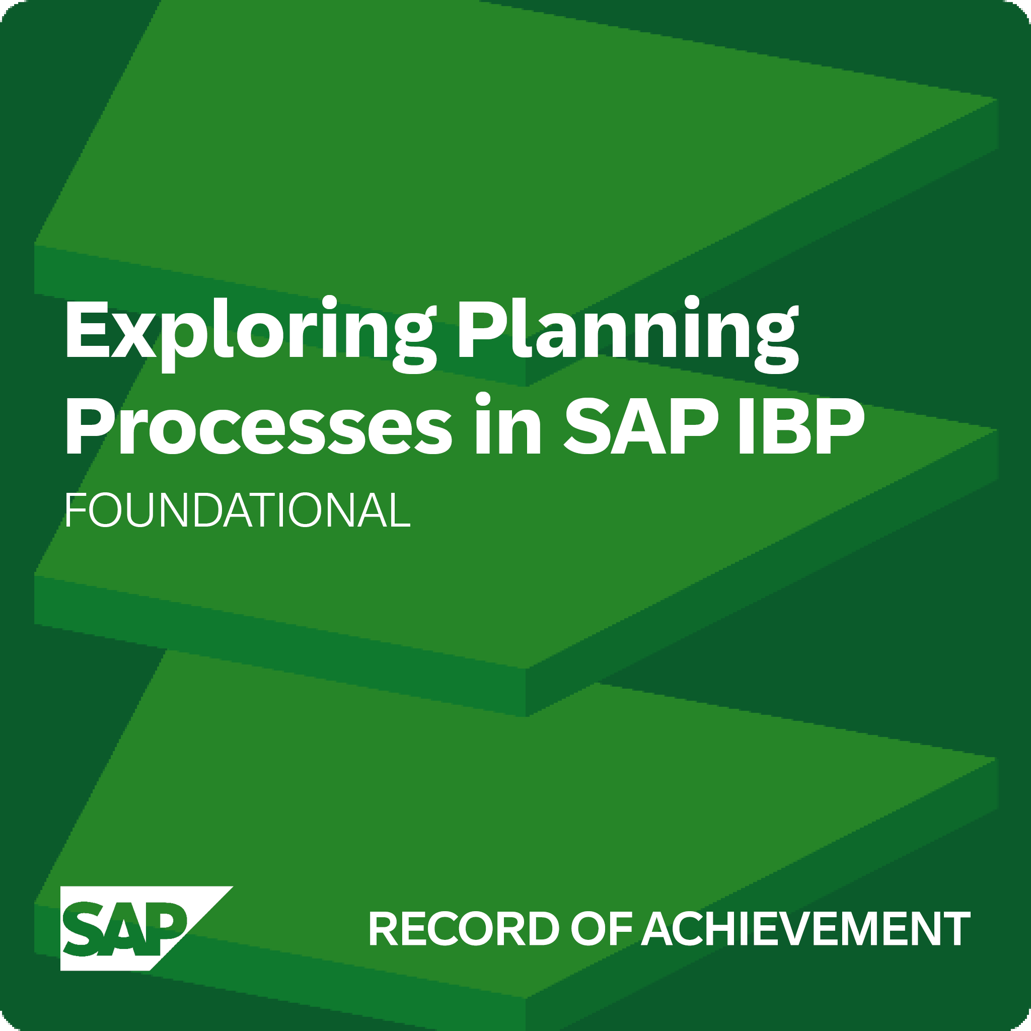 Exploring Planning Processes in SAP IBP - Record of Achievement - Credly