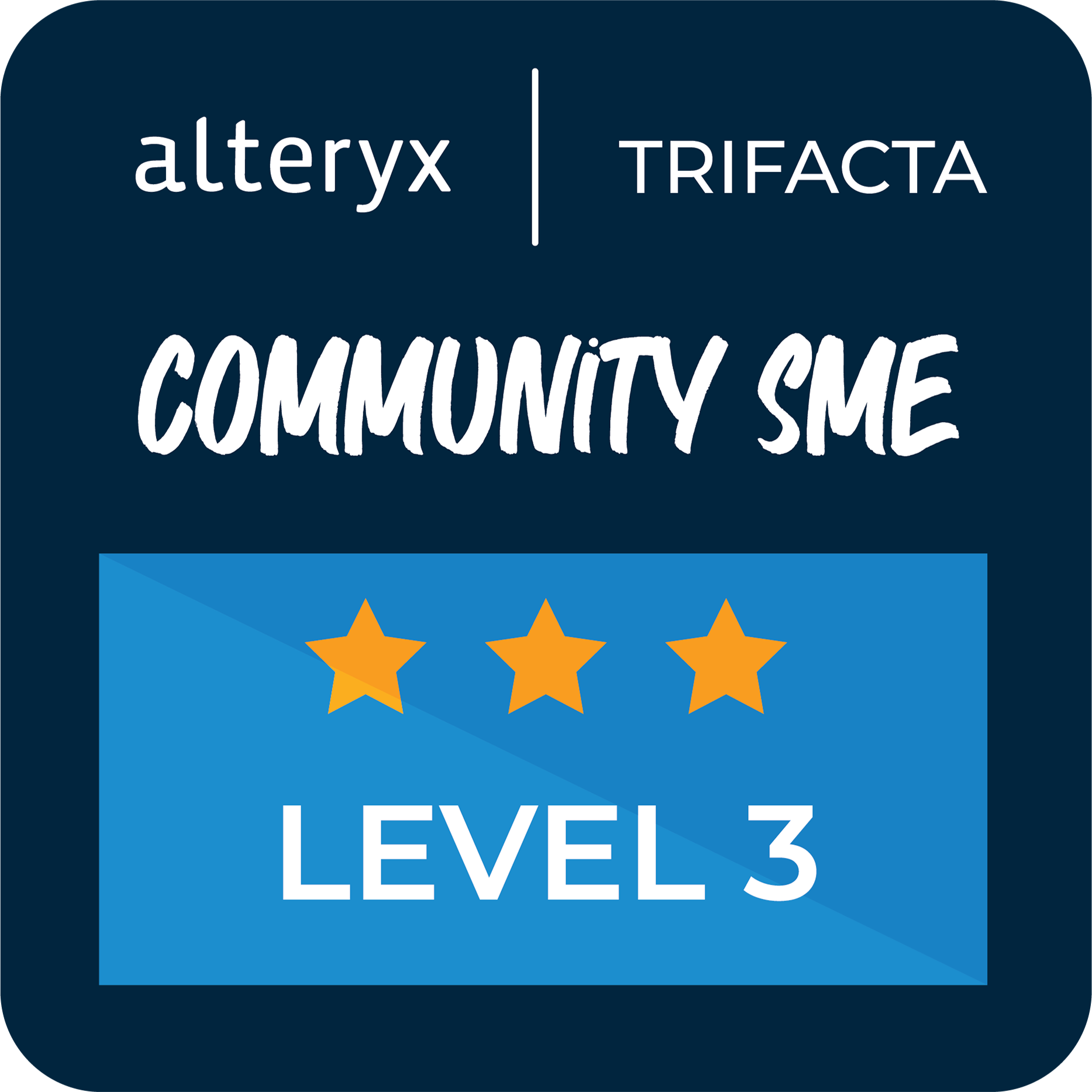 Trifacta Community SME Level 3 - Credly