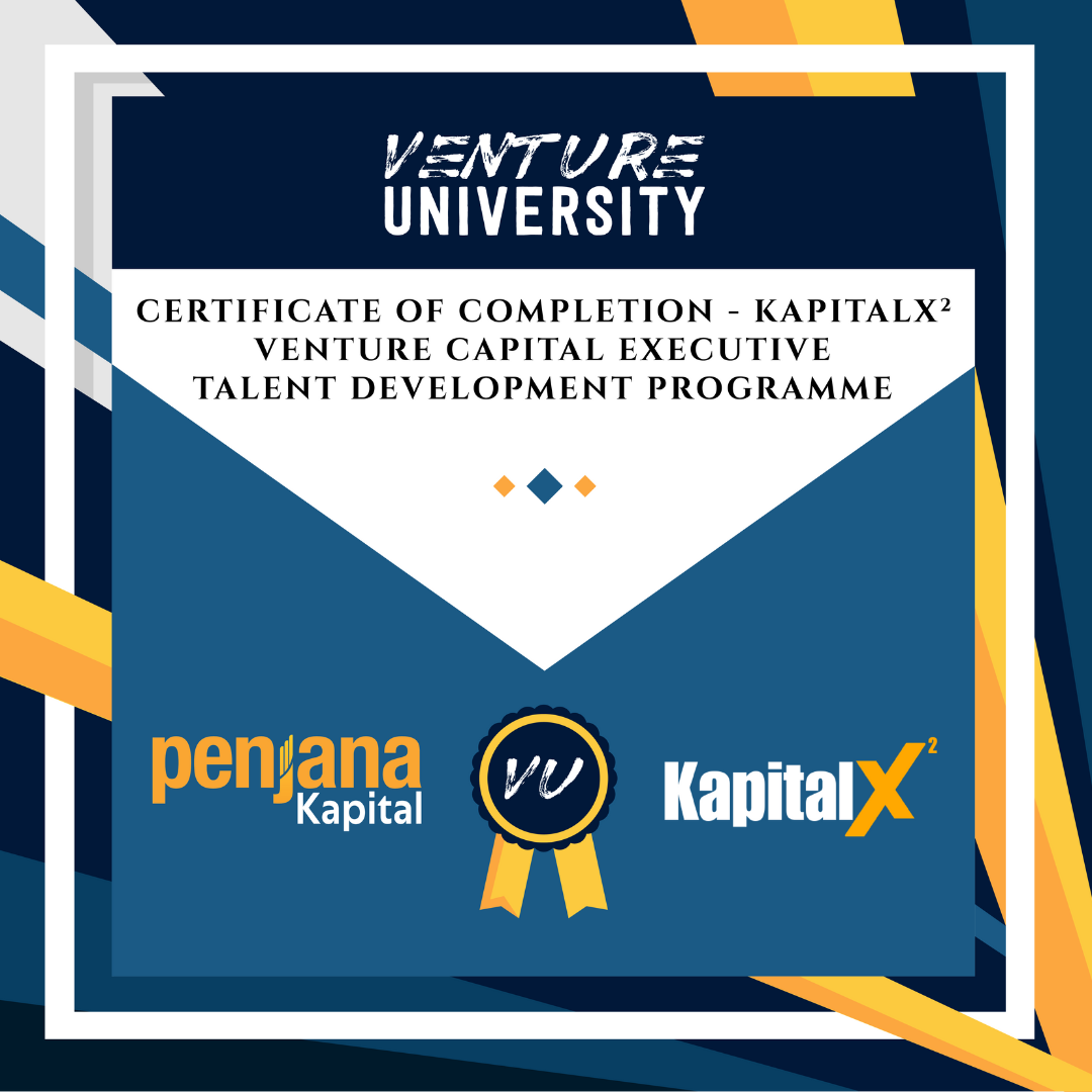 Certificate of Completion - KapitalX^2 - Venture Capital Executive ...