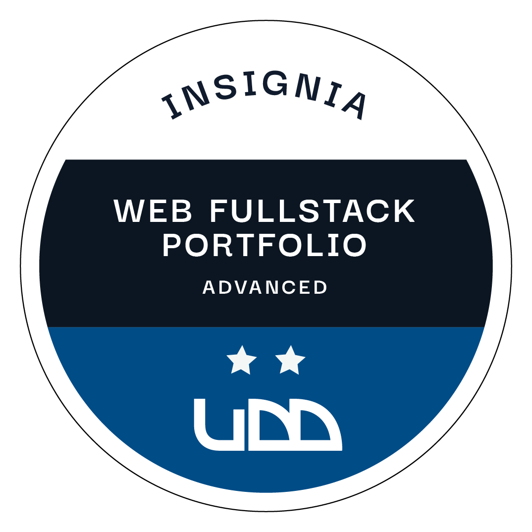Web Fullstack Portfolio - Sobresaliente - Credly