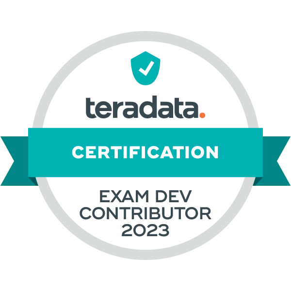 Teradata Certification Exam Developer Contributor Badge - 2023 - Credly