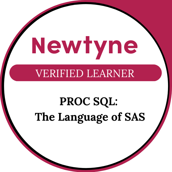 PROC SQL: The Language of SAS - Credly