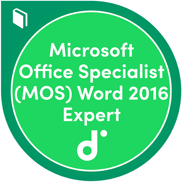 Microsoft Office Specialist (MOS) Word 2016 Expert - Credly