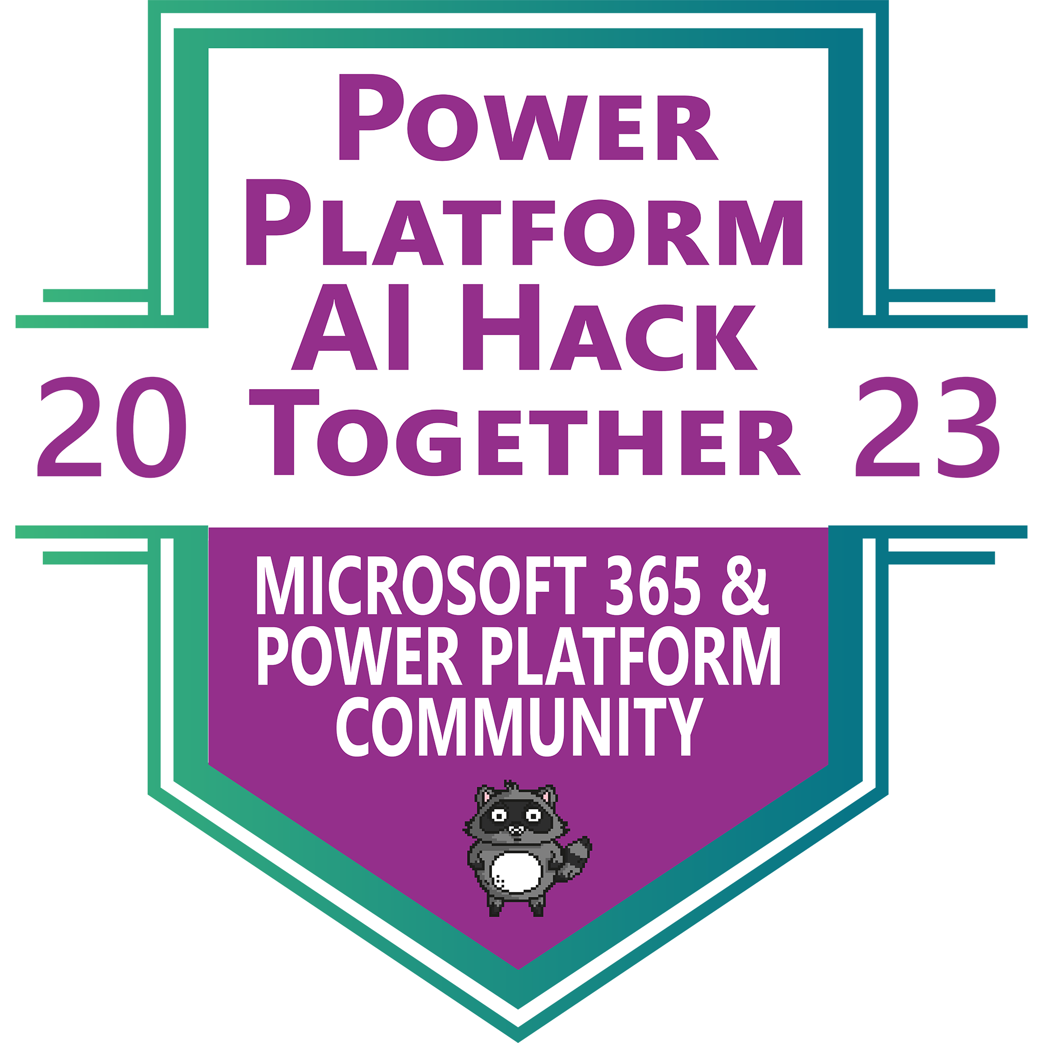 Power Platform Global AI Hackathon - Microsoft 365 & Power Platform Community 2023 - Credly
