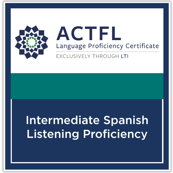 Spanish Listening Proficiency - Intermediate Mid/High - Credly