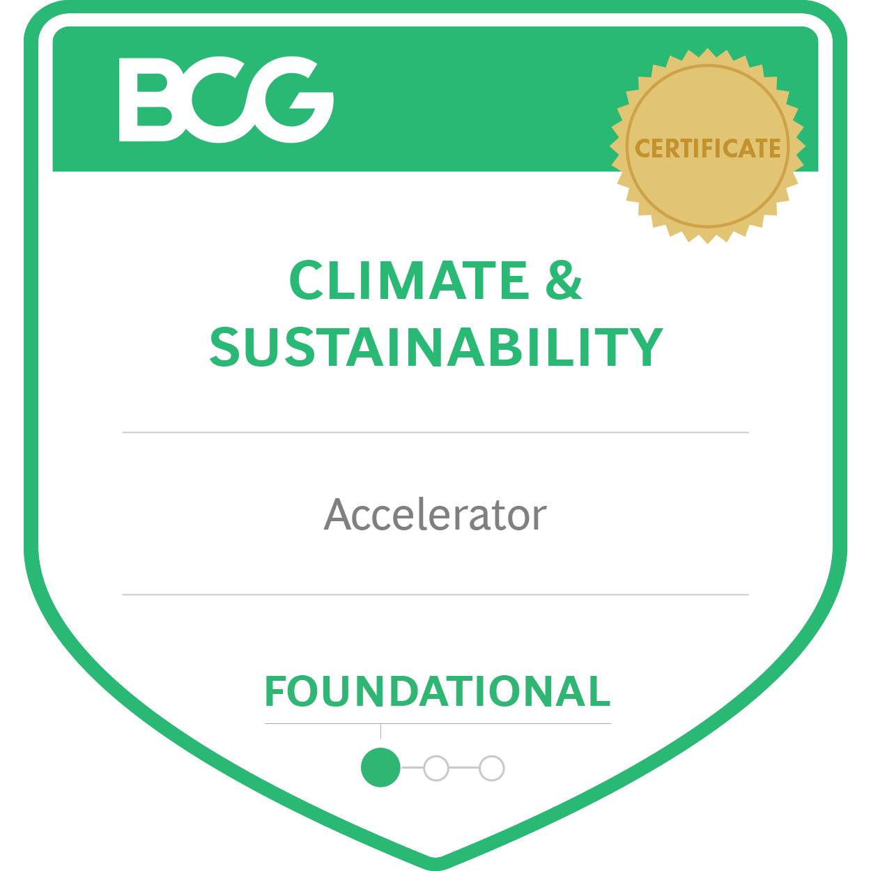 Climate & Sustainability Foundational: Accelerator - Credly