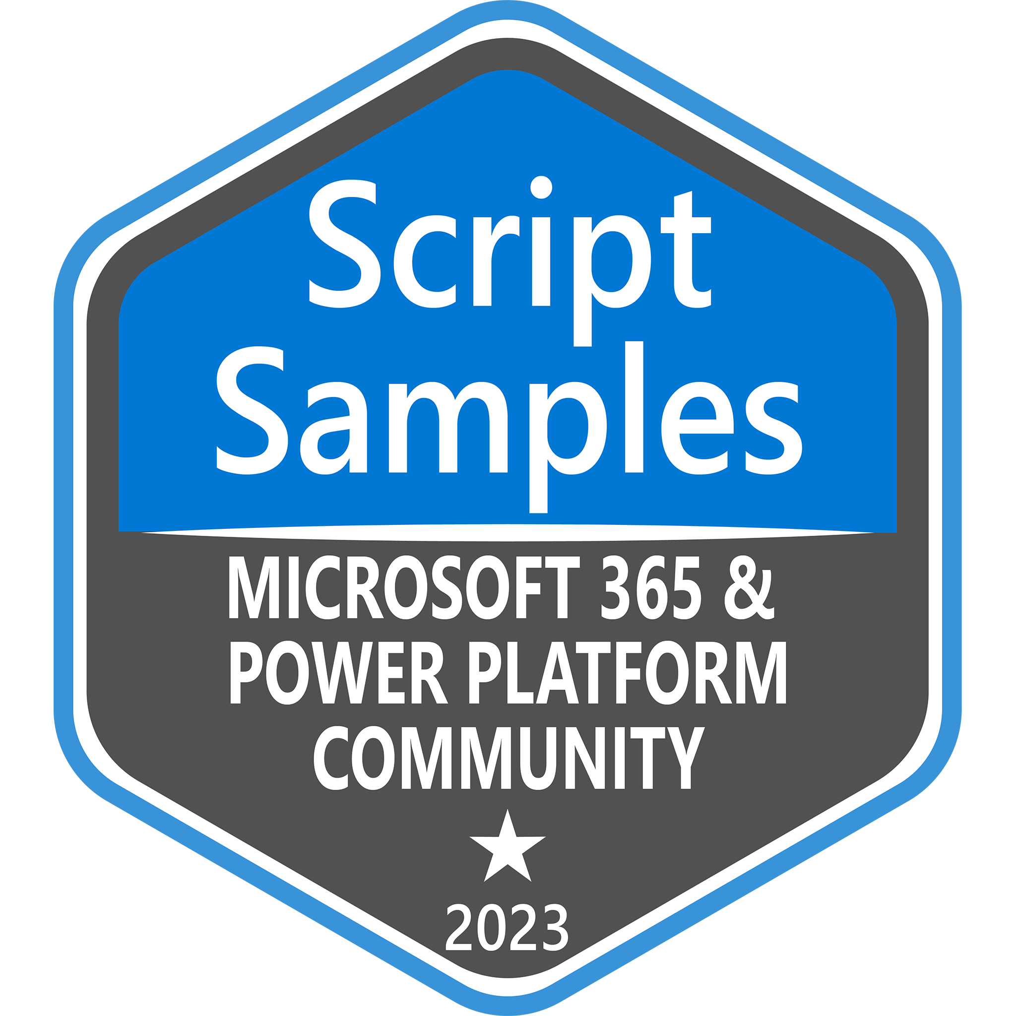 Script Samples - Microsoft 365 & Power Platform Community 2023 - Credly