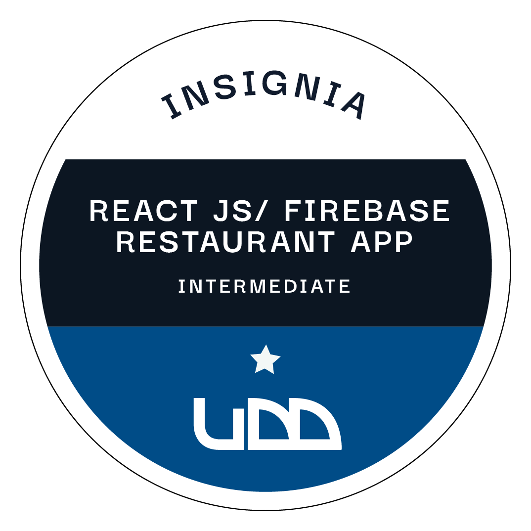 React js/ Firebase Restaurant App - Credly