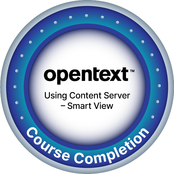 OpenText Course Completion - Using Content Server – Smart View - Credly
