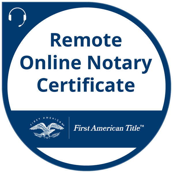 Remote Online Notary Certificate - Credly