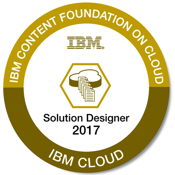 IBM Content Foundation on Cloud - Solution Designer - 2017 - Credly
