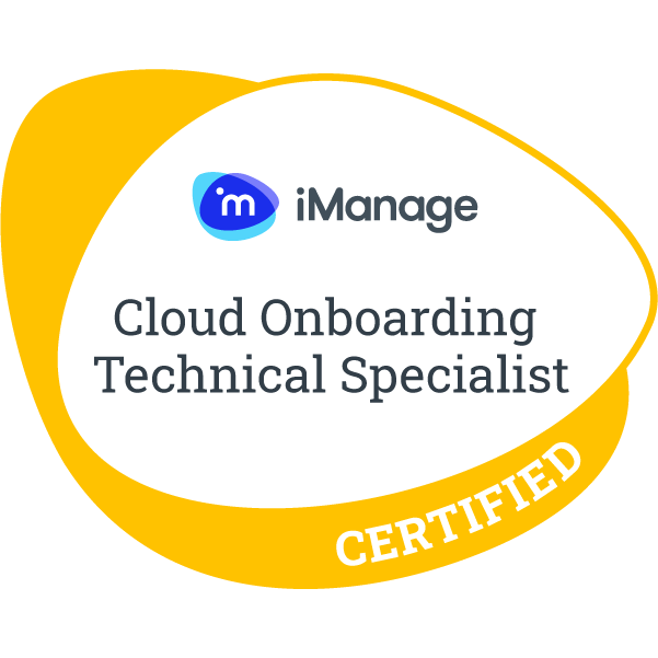 iManage Cloud Onboarding Technical Specialist - Credly