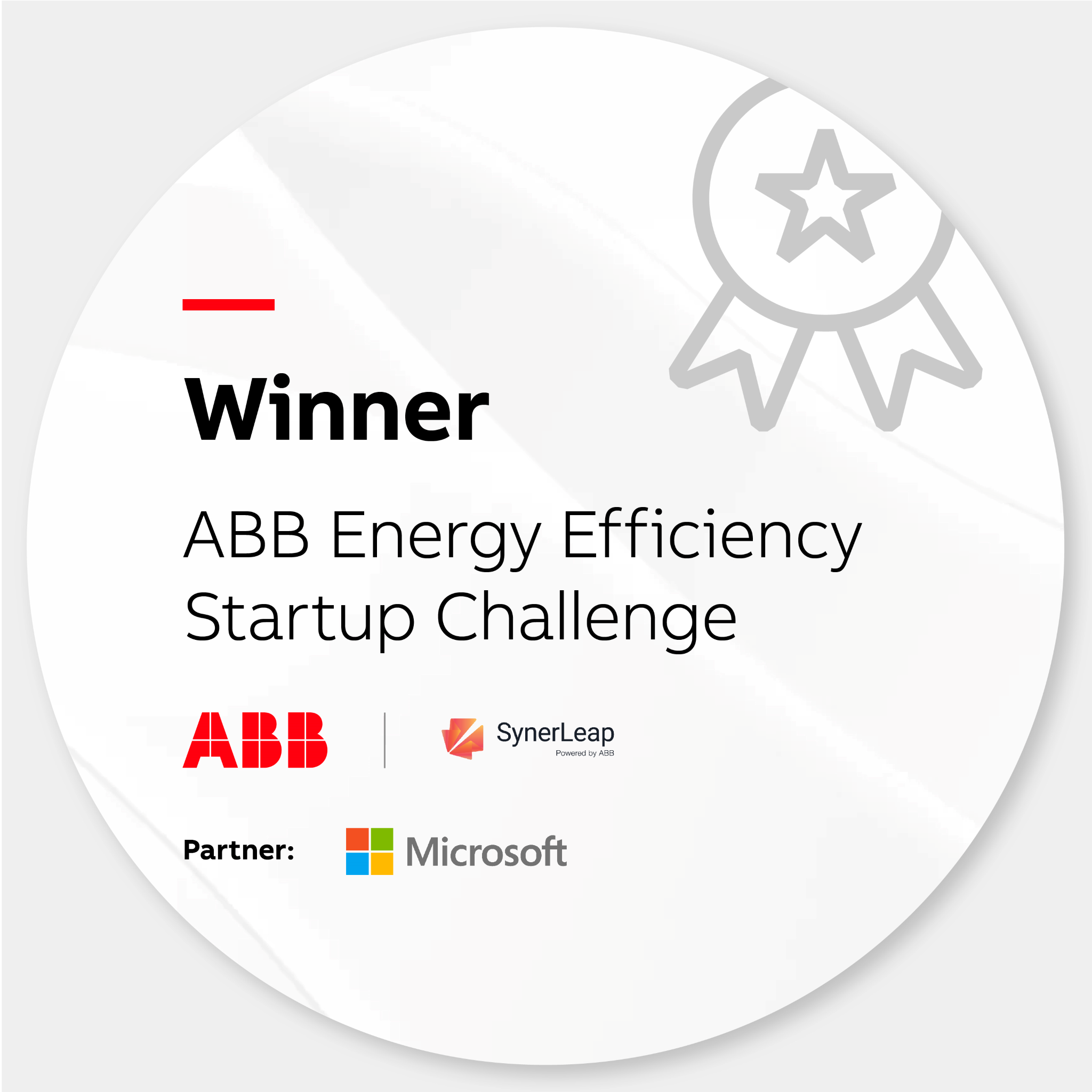 Winner - ABB Energy Efficiency Startup Challenge 2022 - Credly