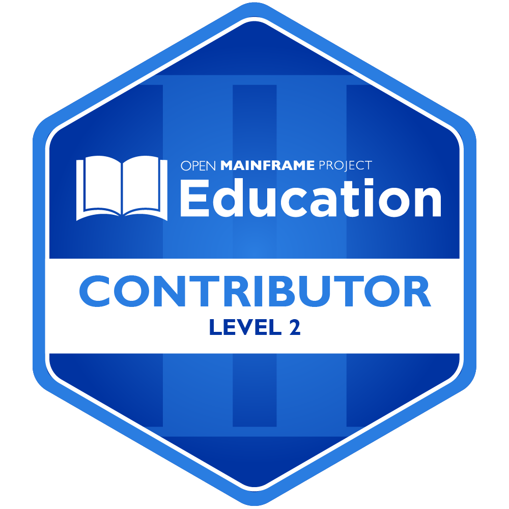 Mainframe Open Education - Contributor - Level 2 - Credly