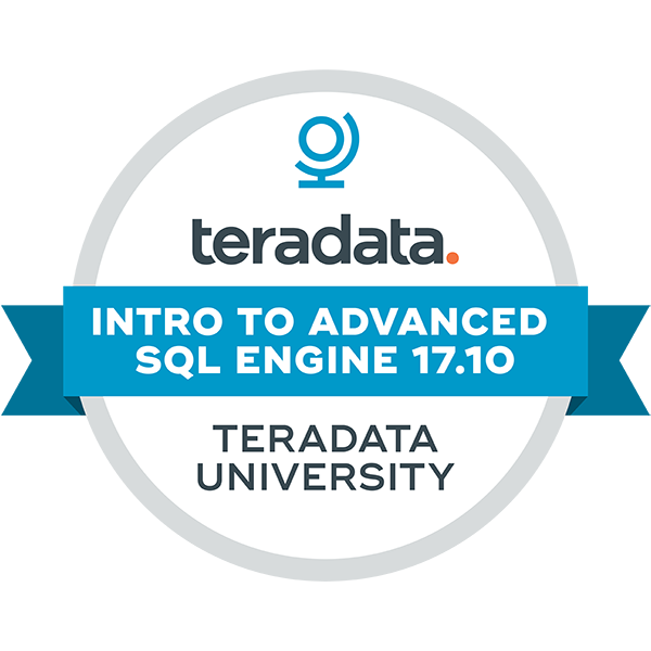 Teradata - Intro to Advanced SQL Engine 17.10 - Credly