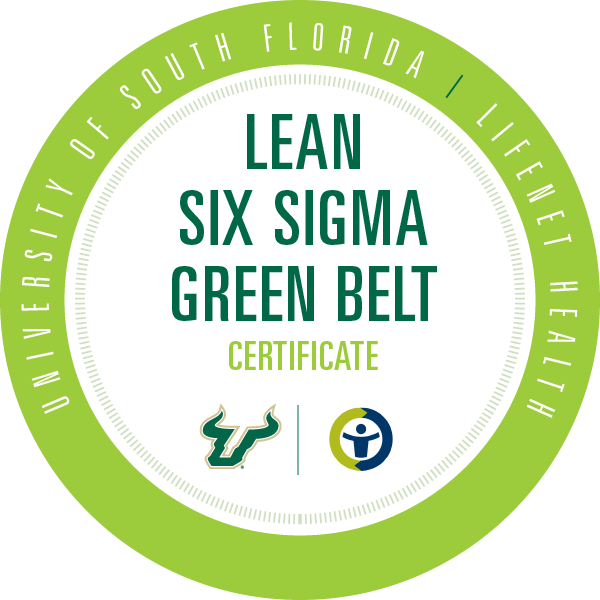 LifeNet Health USF Lean Six Sigma Green Belt Certification - Credly