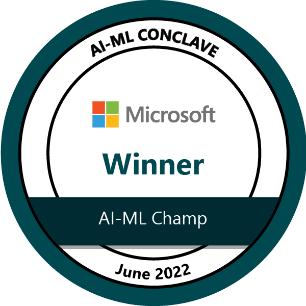 Microsoft Artificial Intelligence & Machine Learning Champ—Winner - Credly