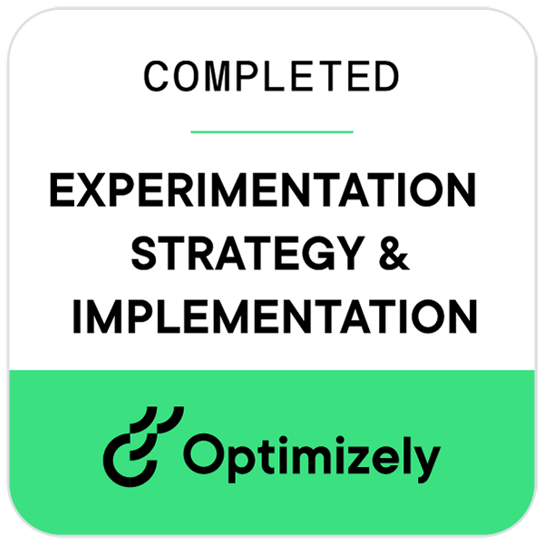 Optimizely Experimentation Strategy & Implementation Bootcamp - Credly