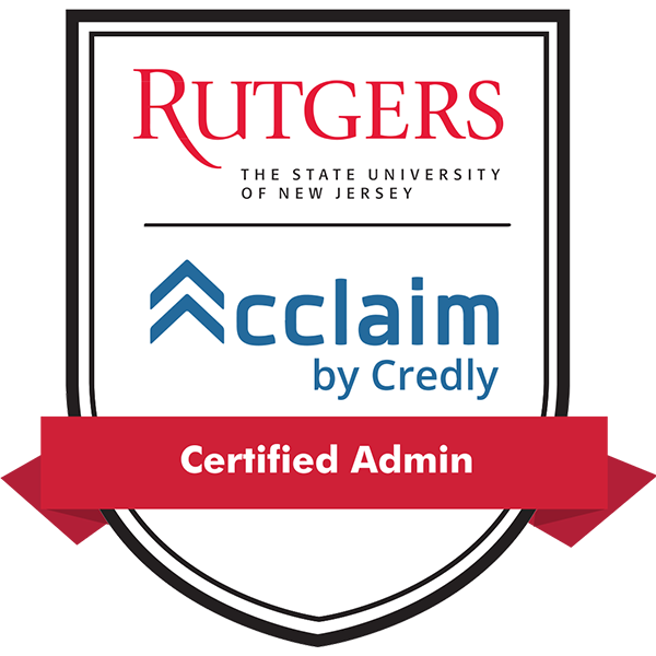 Rutgers Certified Credly Admin - Credly