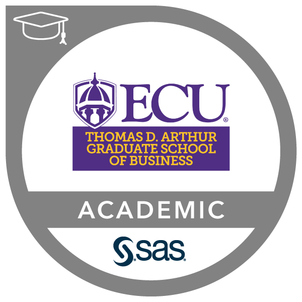 SAS - East Carolina University Academic Specialization in Business Analytics - Credly