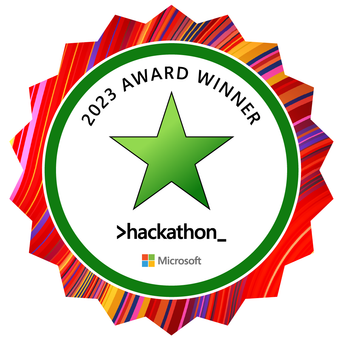 Microsoft Global Hackathon 2023 Award Winner - Credly