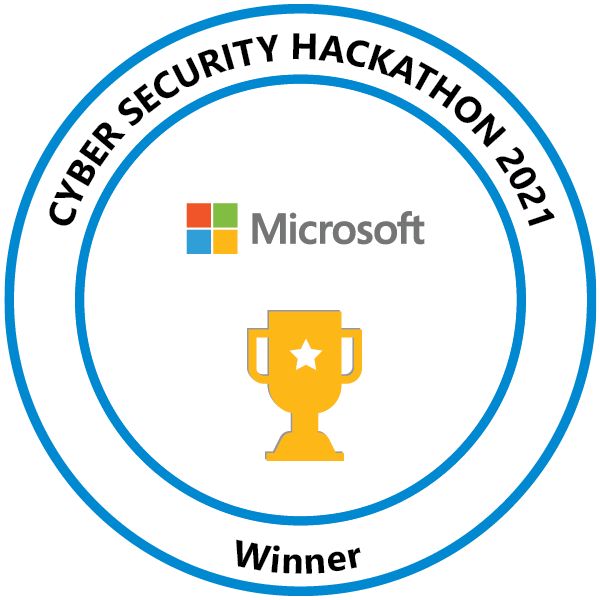 Microsoft Cyber Security Hackathon - 2021 - Winner - Credly