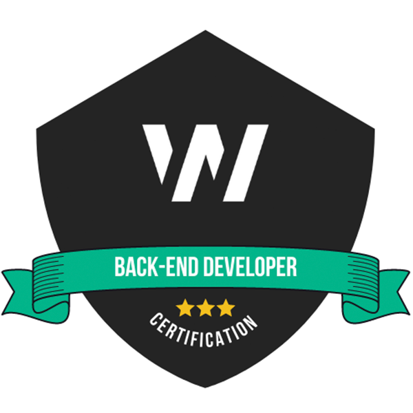 Back-End Developer Certification - Credly