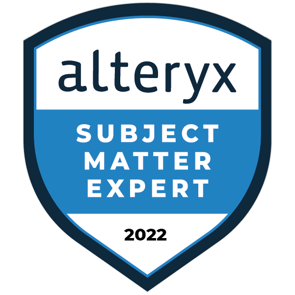 Alteryx Subject Matter Expert - Credly