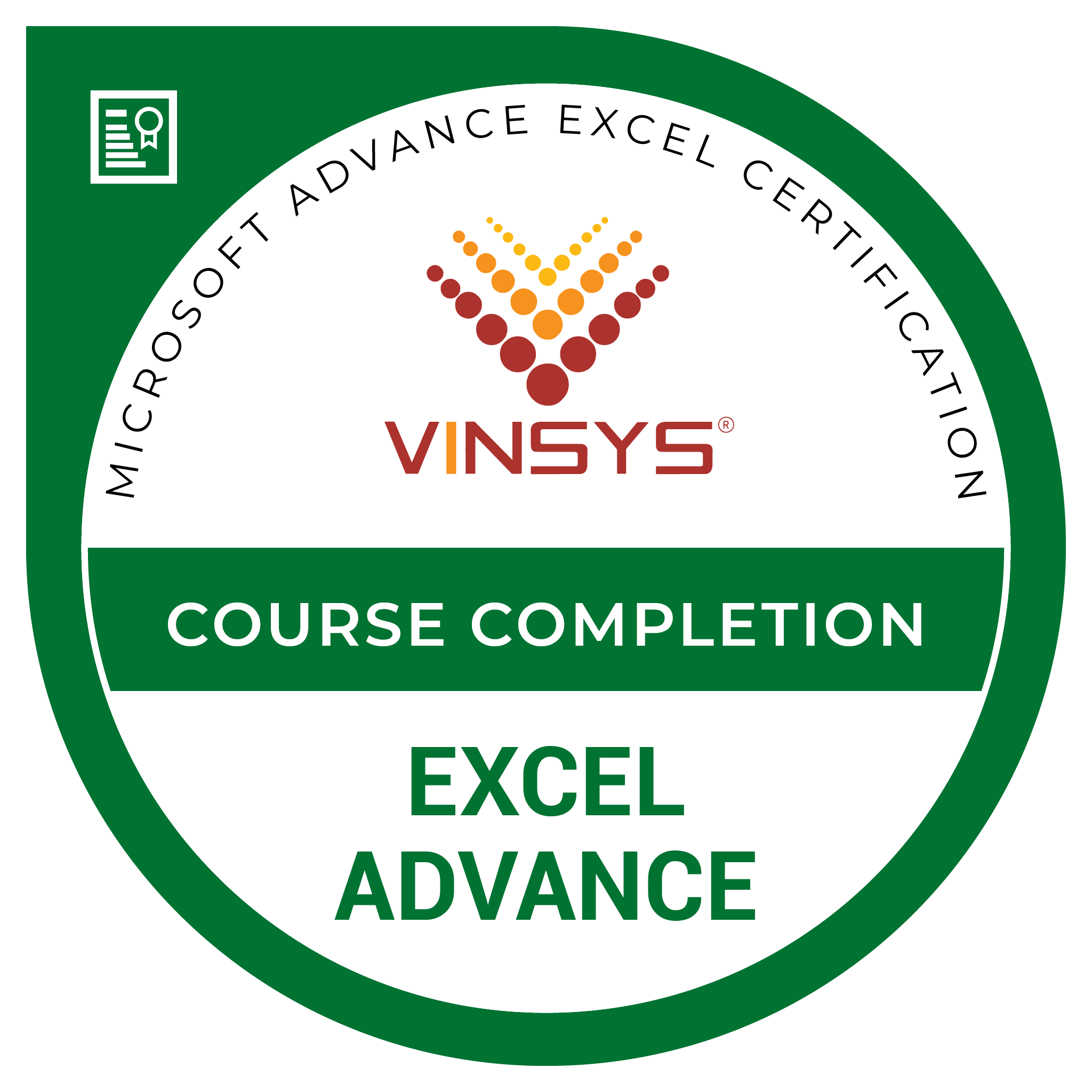 MS Advance Excel - Credly