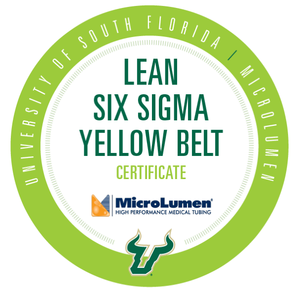 Microlumen USF Lean Six Sigma Yellow Belt Certification - Credly