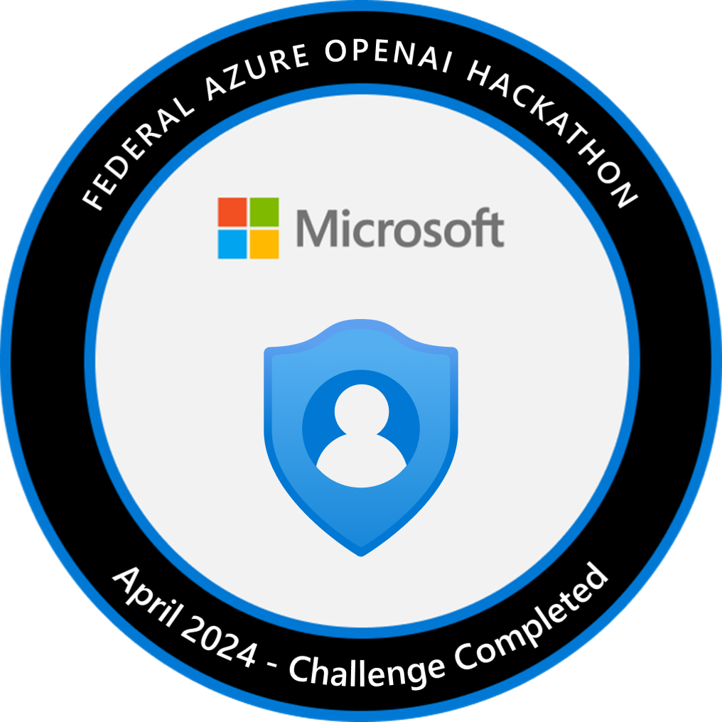 Microsoft Azure OpenAI Federal Hackathon - Credly