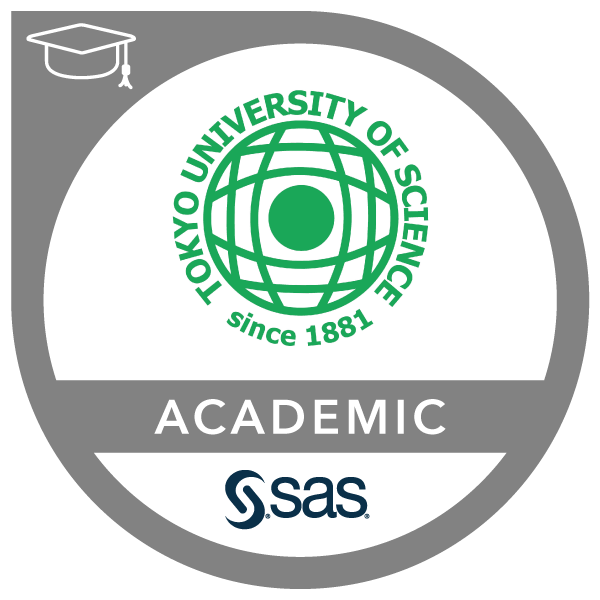 SAS – Tokyo University of Science Academic Specialization in Data Science - Credly