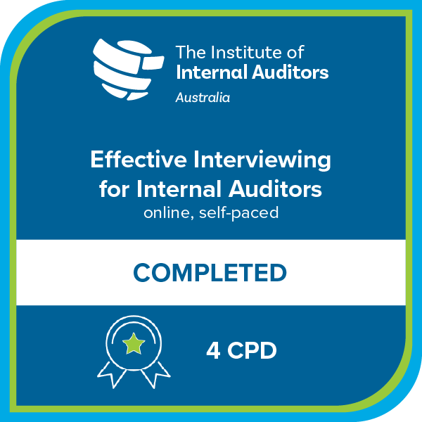 Effective Interviewing for Internal Auditors - Completed - Credly