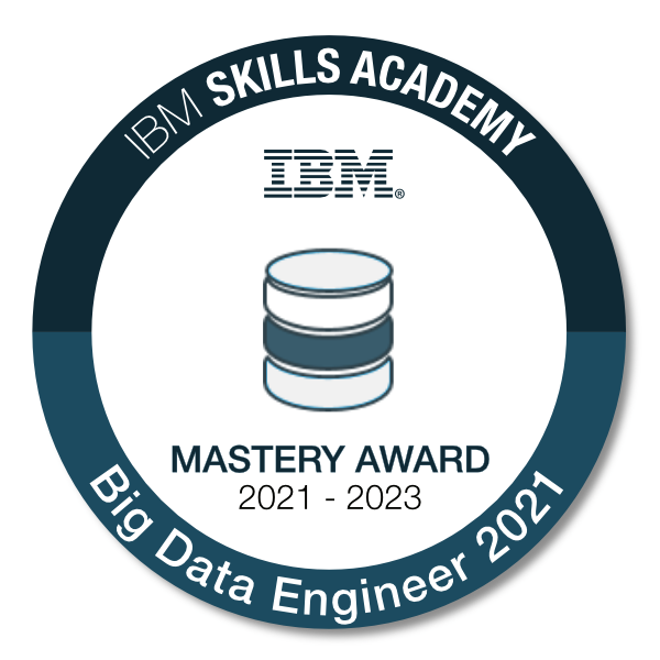 Big Data Engineer - Mastery Award 2021 - Credly