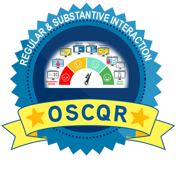 SUNY Online Teaching: Supporting Regular and Substantive Interaction with OSCQR - Credly