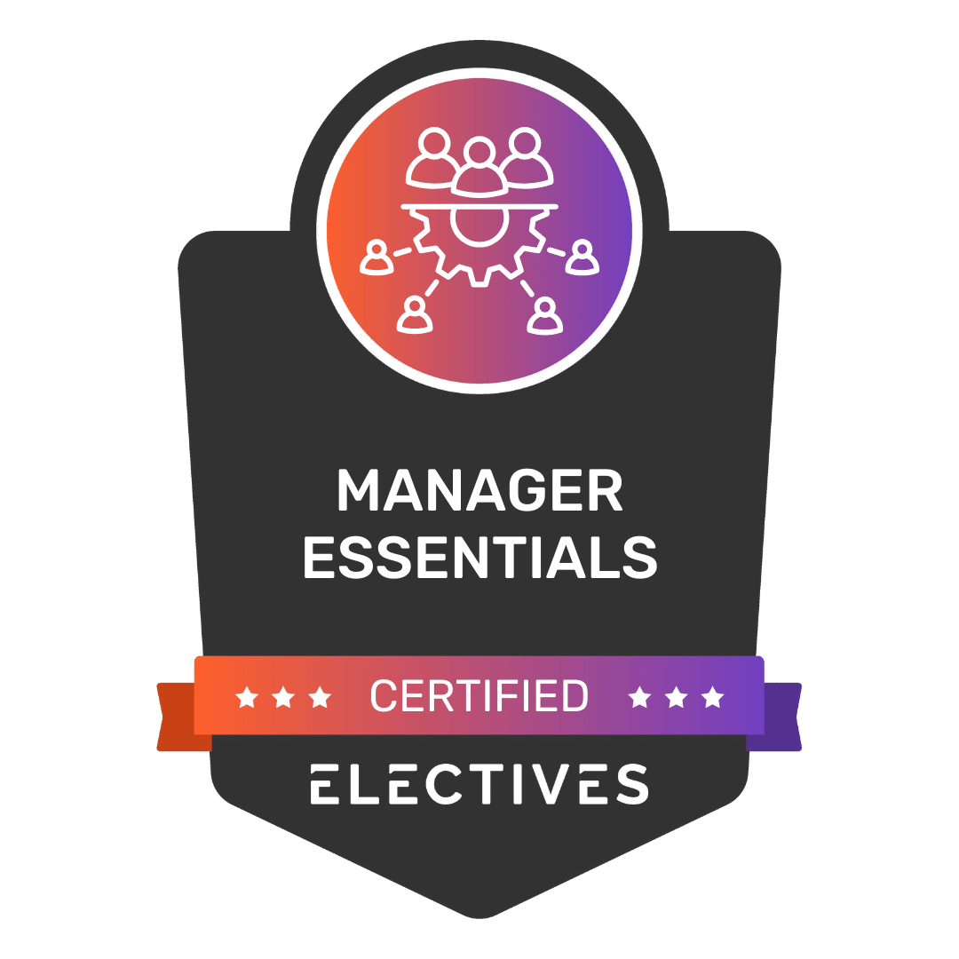 Manager Essentials Certificate - Credly